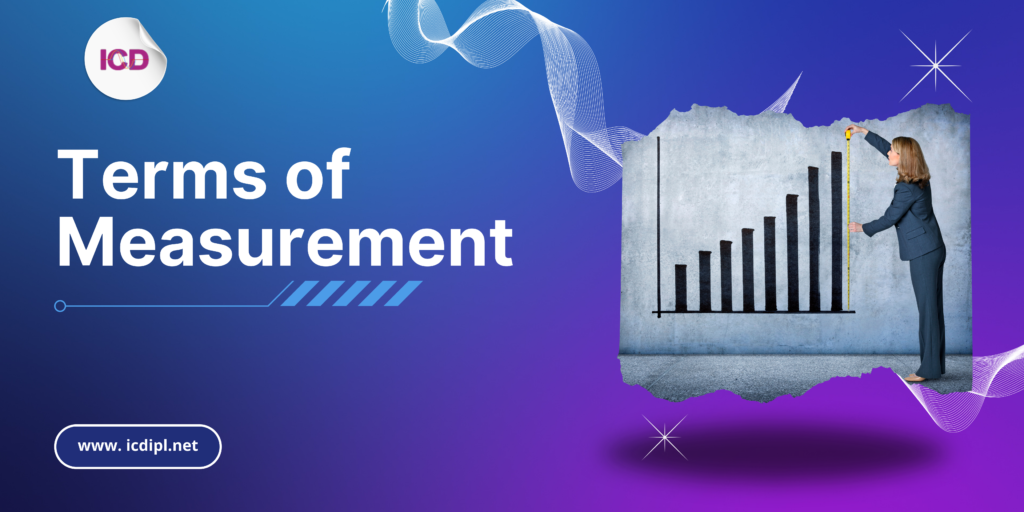 Terms of measurement used in meters and measurements